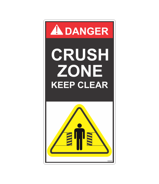 SSD6 - DANGER CRUSH ZONE – Sticksafe