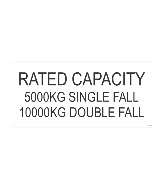 SSG268 - RATED CAPACITY – Sticksafe