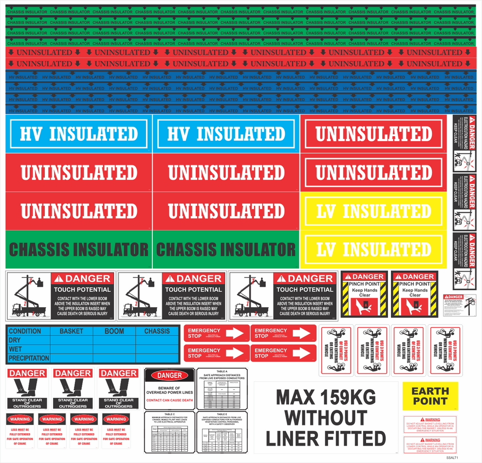 SSALT1 - ALTEC SAFETY STICKER KIT – Sticksafe