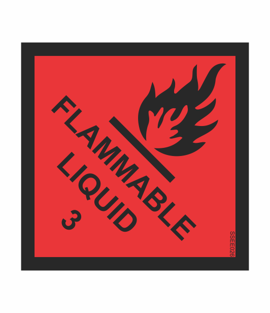 SSEE026 - FLAMMABLE LIQUID 3 SAFETY STICKER – Sticksafe