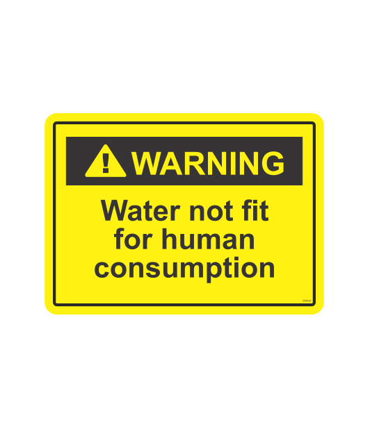 SSW29 - WATER NOT FIT FOR HUMAN CONSUMPTION - 140mmx100mm – Sticksafe