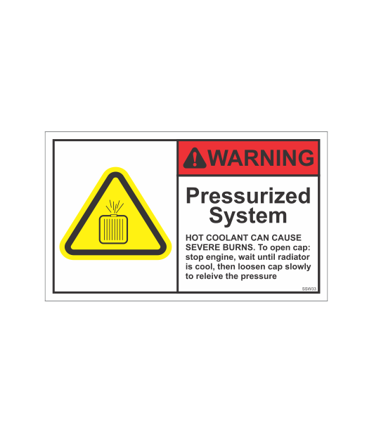 SSW33 - WARNING PRESSURIZED SYSTEM – Sticksafe