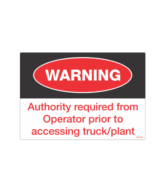 SSW40 - WARNING AUTHORITY REQUIRED – Sticksafe