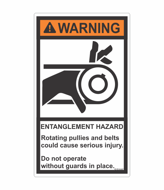 SSW63 - WARNING ENTANGLEMENT HAZARD – Sticksafe