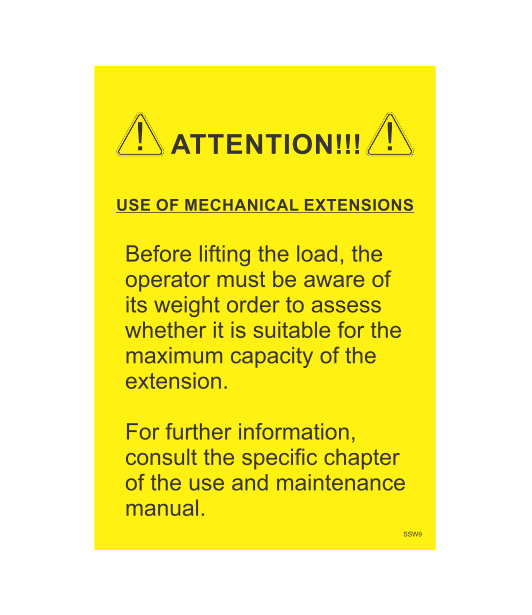 SSW9 - ATTENTION MECHANICAL EXTENSIONS – Sticksafe